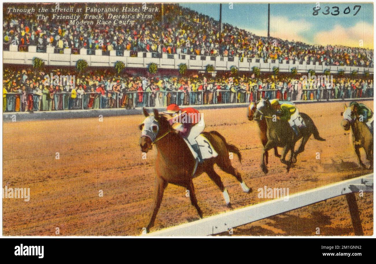 Through the stretch at Panoramic Hazel Park, the Friendly Track ...