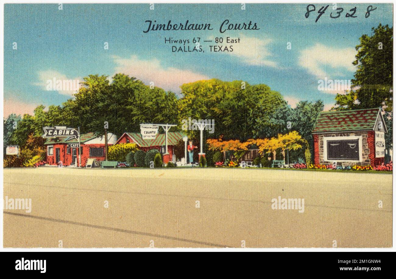 Timberlawn Courts, hiways 67 -- 80 east, Dallas, Texas , Motels ...