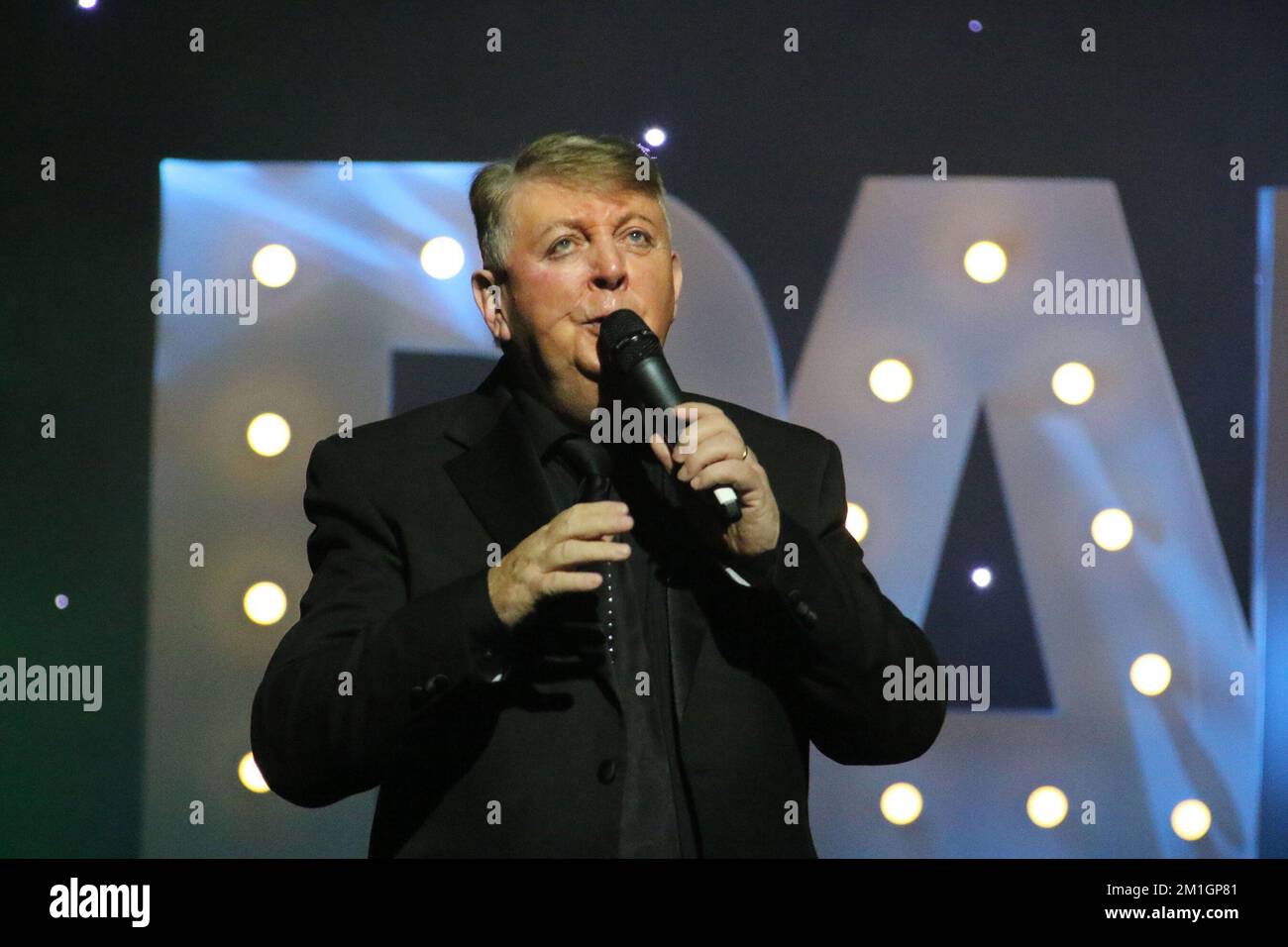 Scottish Comedian Dean Park & his wife Karen Logan entertaining at the ...
