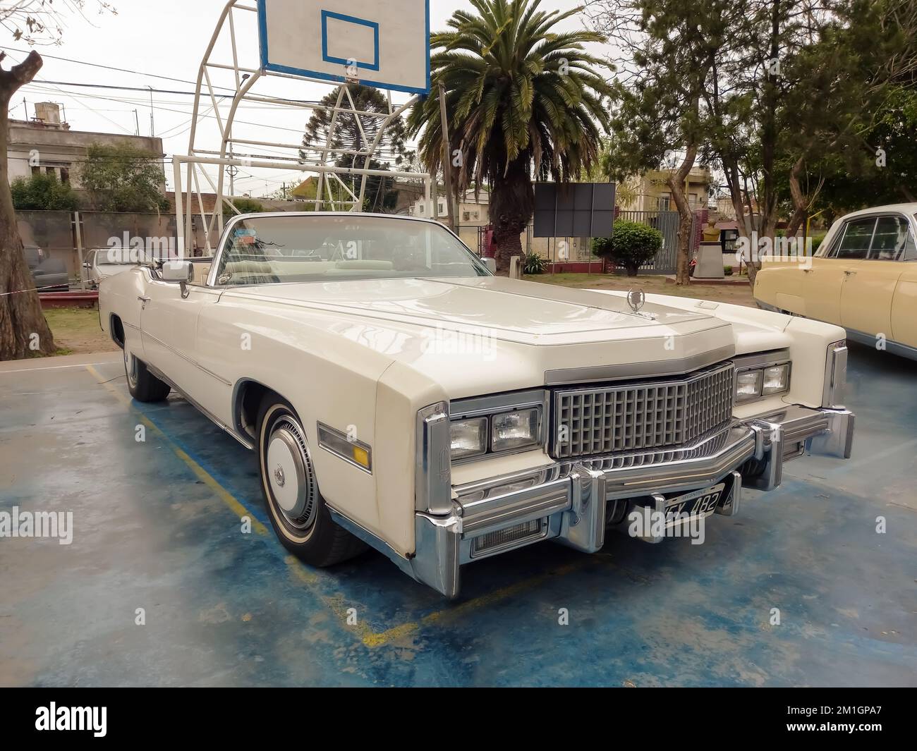 Lanus, Argentina - Sept 24, 2022: Old white 1976 Cadillac Eldorado ...
