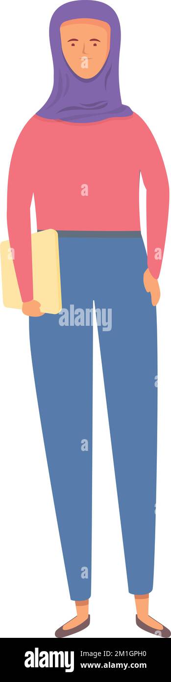 Modern arab woman icon cartoon vector. Muslim fashion. Saudi girl Stock ...