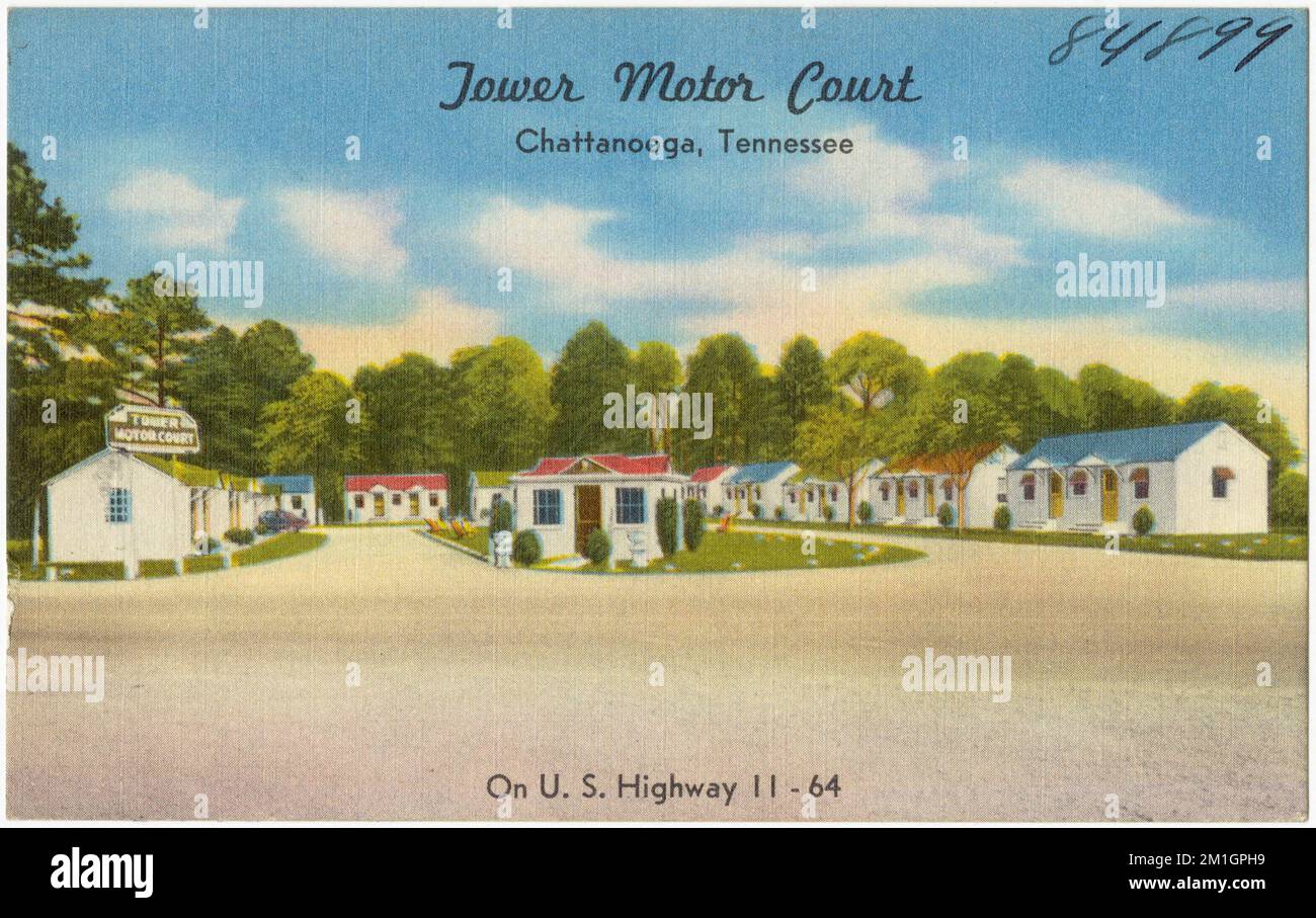 Tower Motor Court, Chattanooga, Tennessee, on U.S. Highway 11 - 64 ...