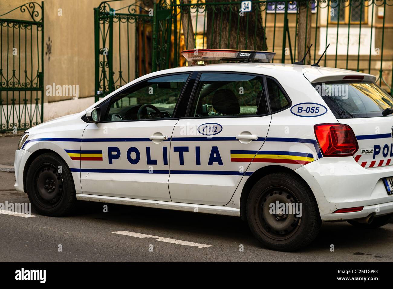 Romanian Police Car (Politia Rutiera) in Bucharest traffic, Romania ...