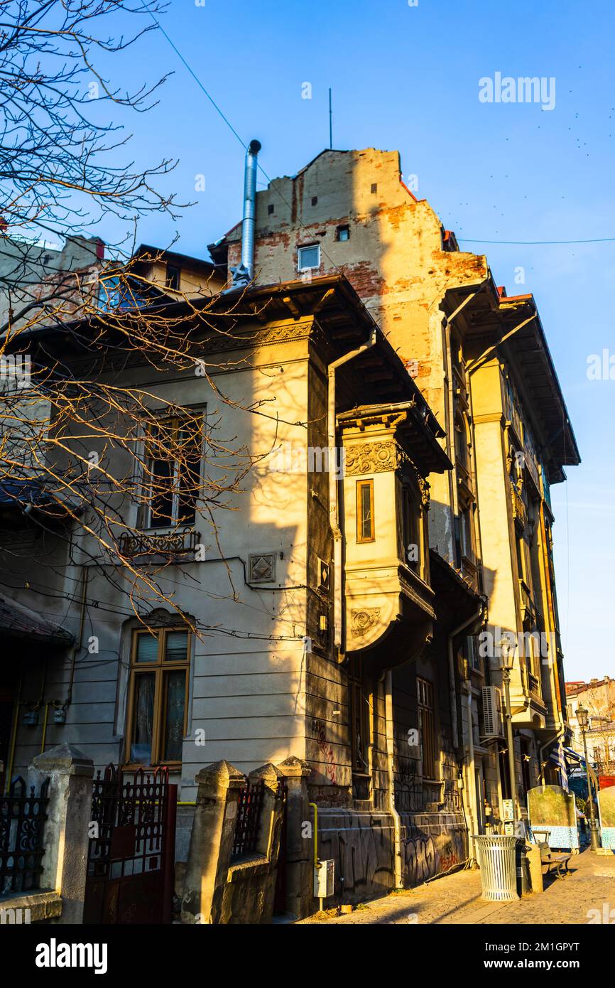 Historic building architecture in Bucharest, Romania, 2022 Stock Photo ...