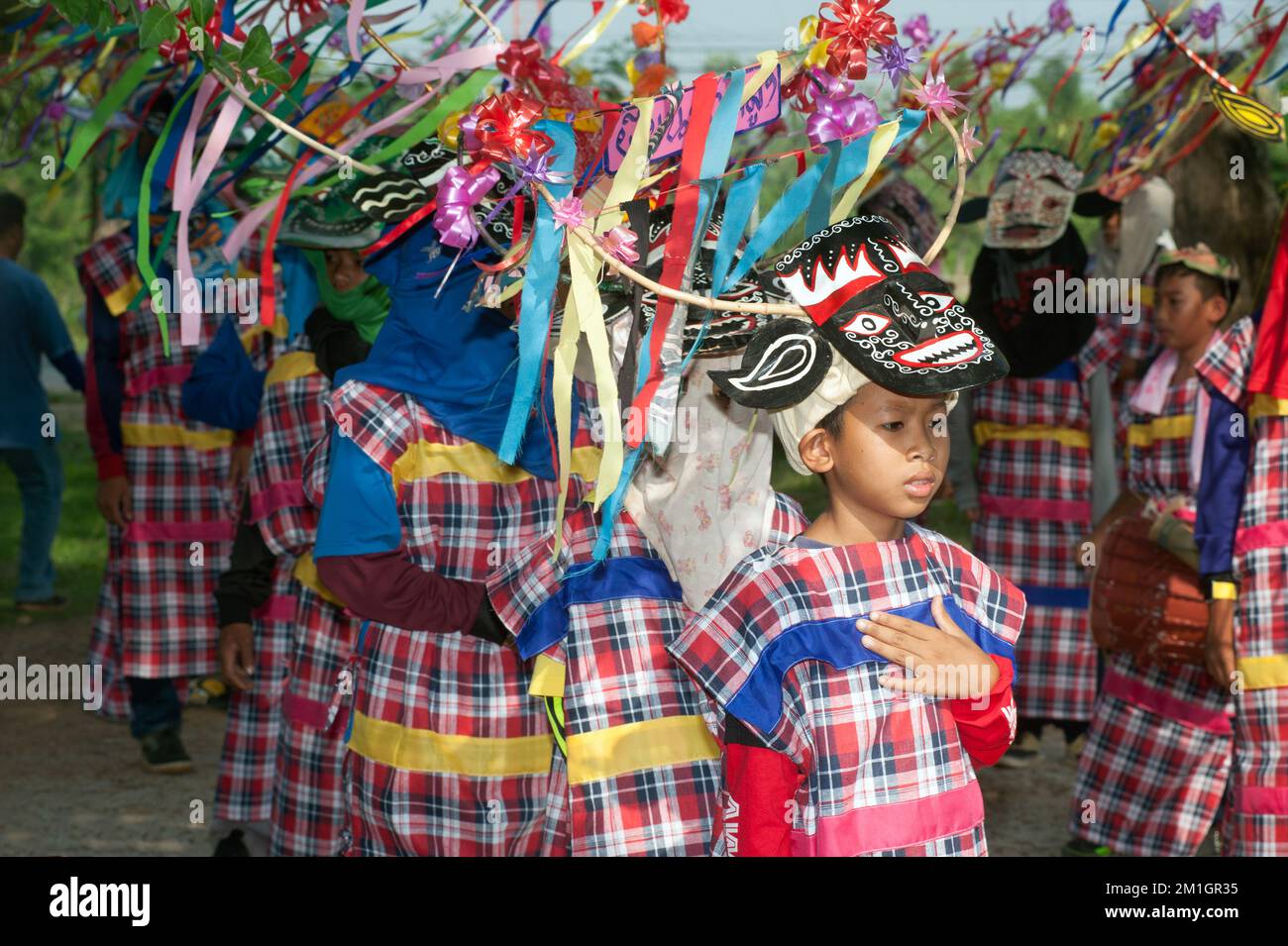 Traditional dance in Beun Duean Hok or Phi Khon Nam Festival,dance of ...