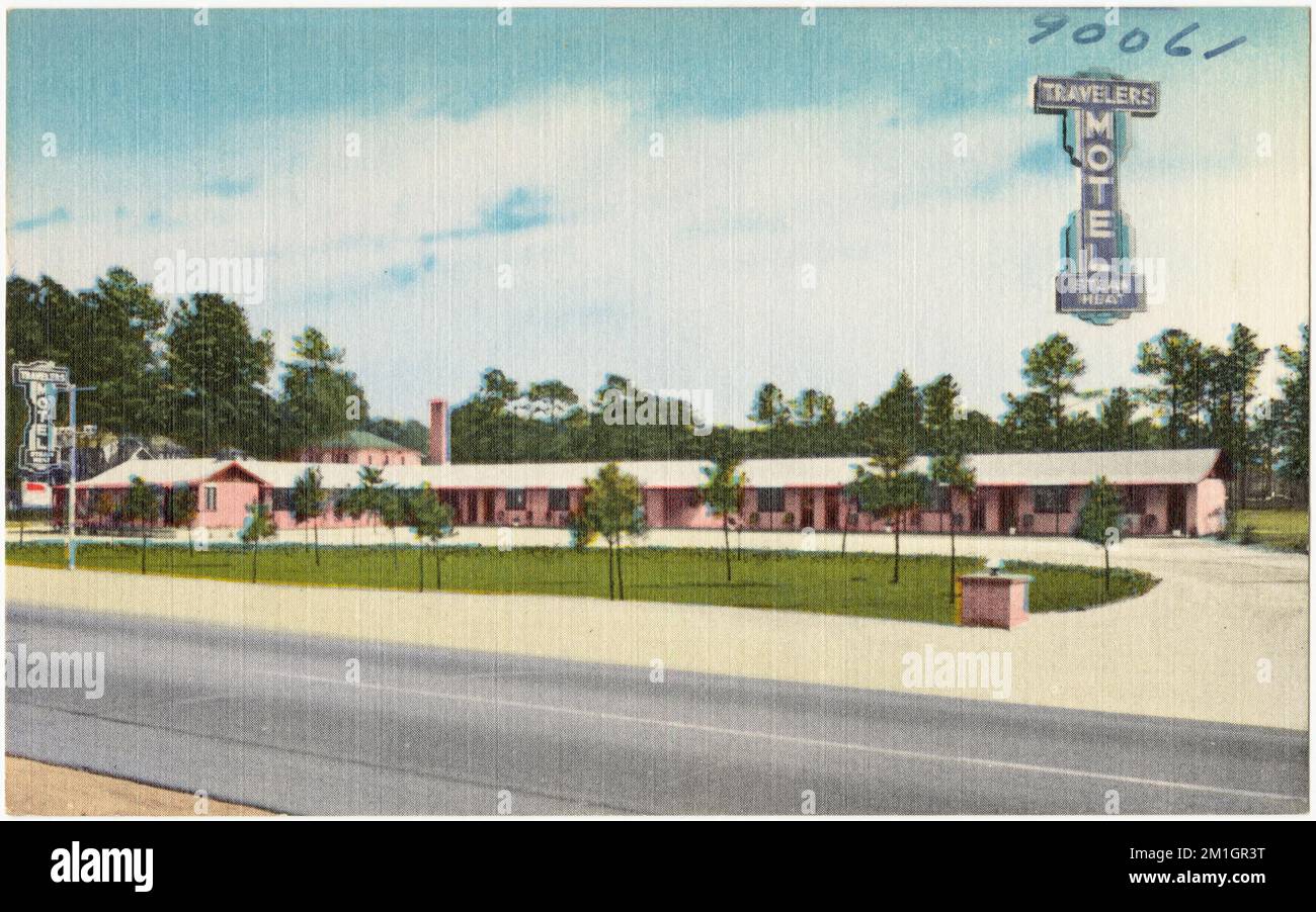 Travelers Motel , Motels, Tichnor Brothers Collection, postcards of the ...