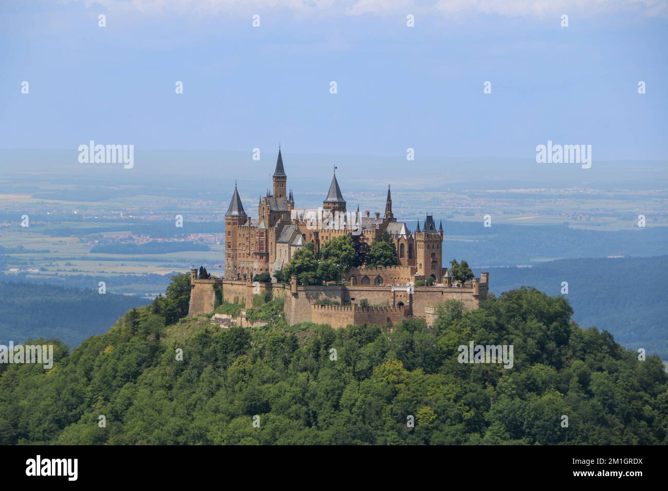 An aerial view of Hohenzollern Castle in Germany Stock Photo - Alamy