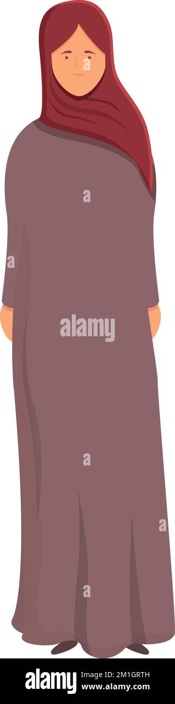 Saudi woman icon cartoon vector. Muslim fashion. Women hijab Stock ...