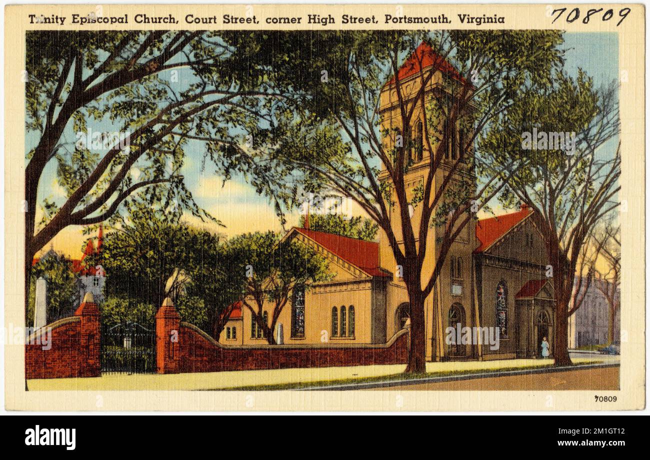 Trinity Episcopal Church, Court Street, corner High Street, Portsmouth ...