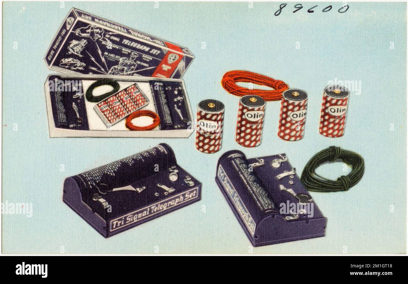 Tri-Signal Telegraph Set , Tichnor Brothers Collection, postcards of ...