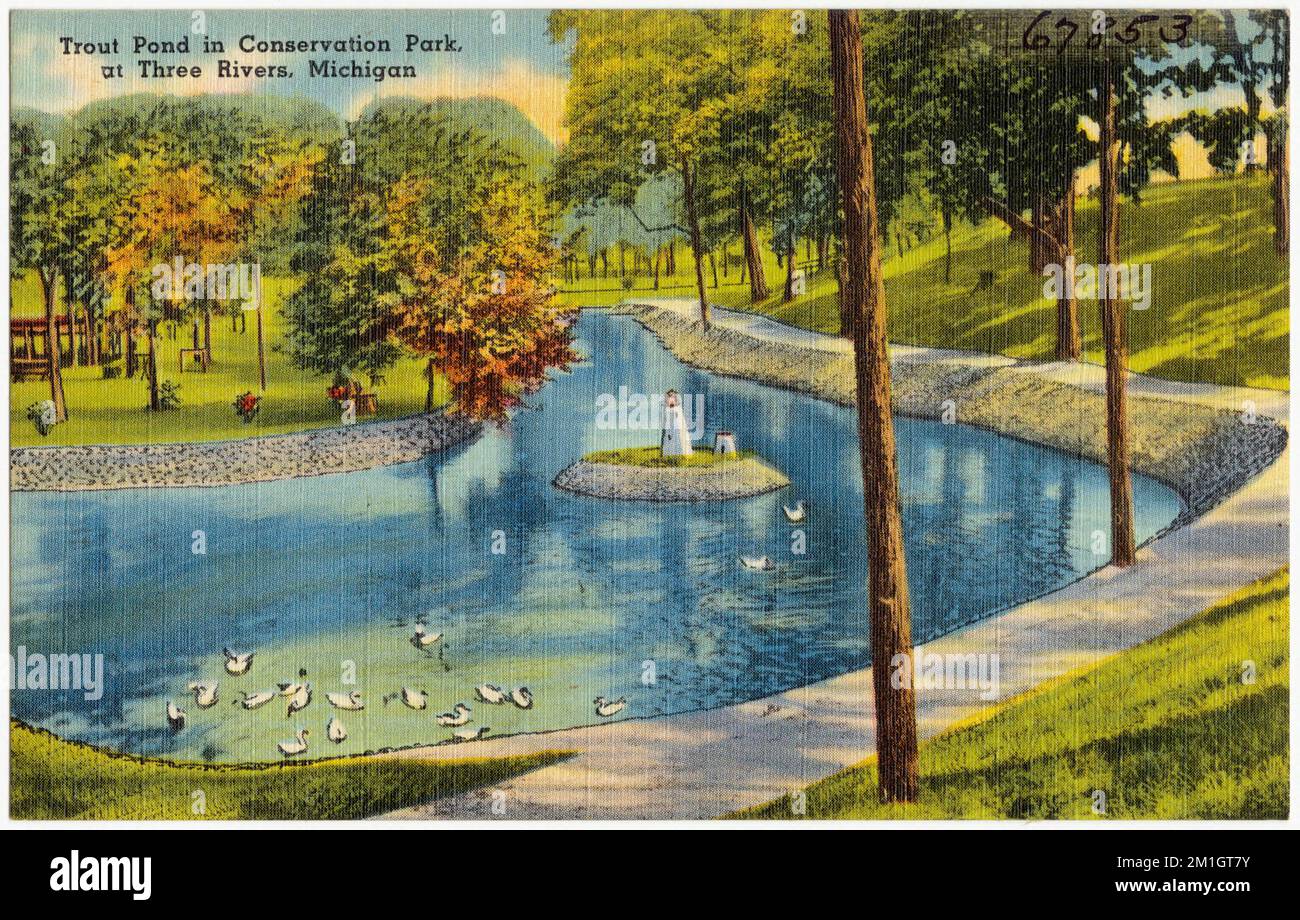 Trout Pond in Conservation Park at Three Rivers, Michigan , Parks ...
