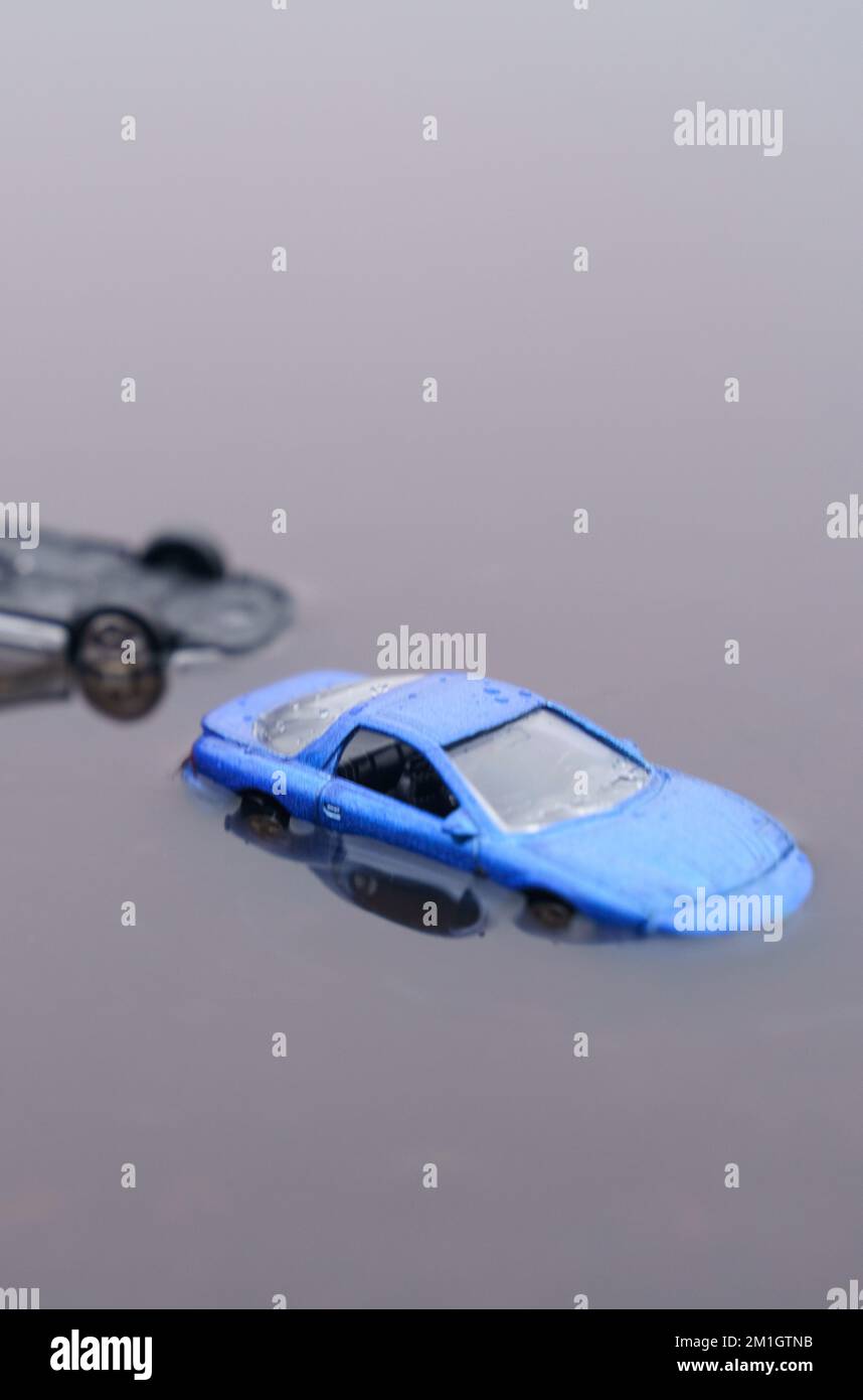 Natural disasters. Two cars were flooded, one overturned as a result of ...