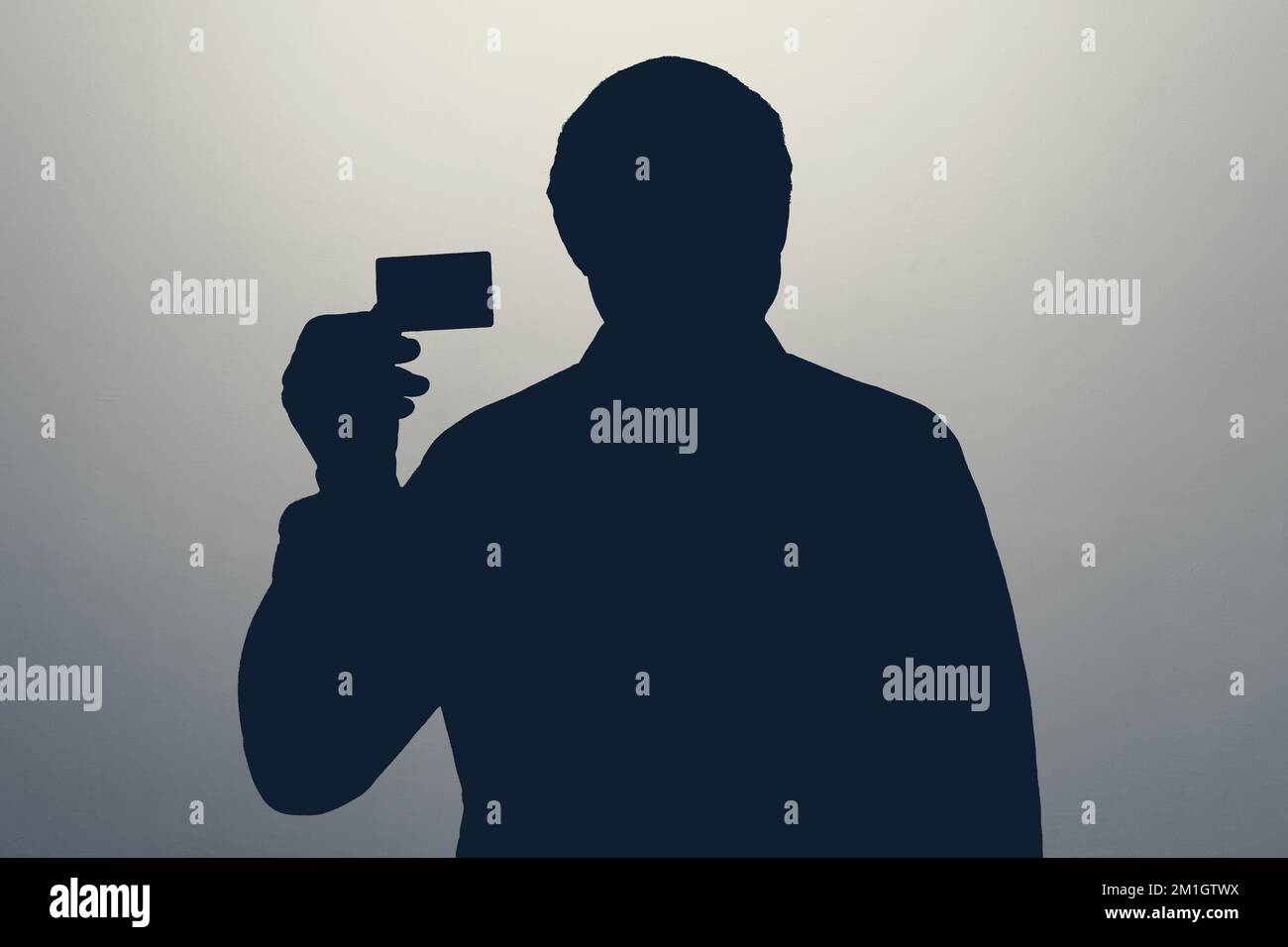 Male silhouette shows bank hi-res stock photography and images - Alamy