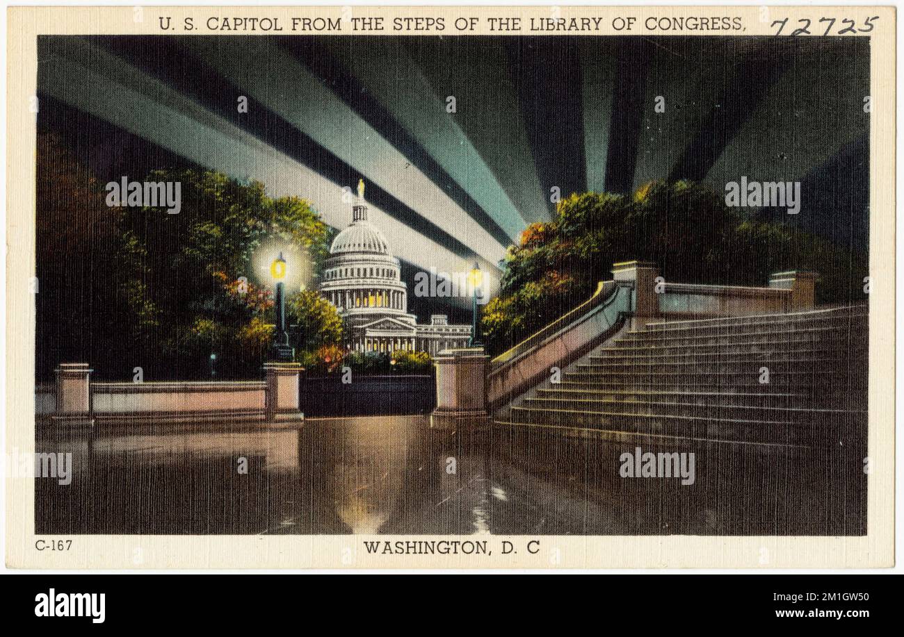 U. S. Capitol from the steps of the Library of Congress, Washington, D ...