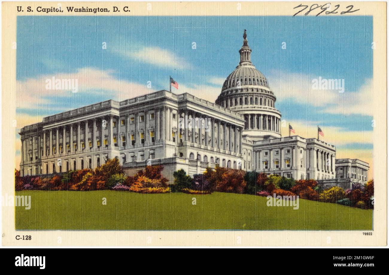 U. S. Capitol, Washington, D. C. , Capitols, Tichnor Brothers ...
