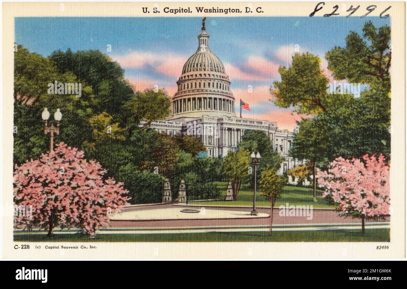 U. S. Capitol, Washington, D. C. , Capitols, Tichnor Brothers ...