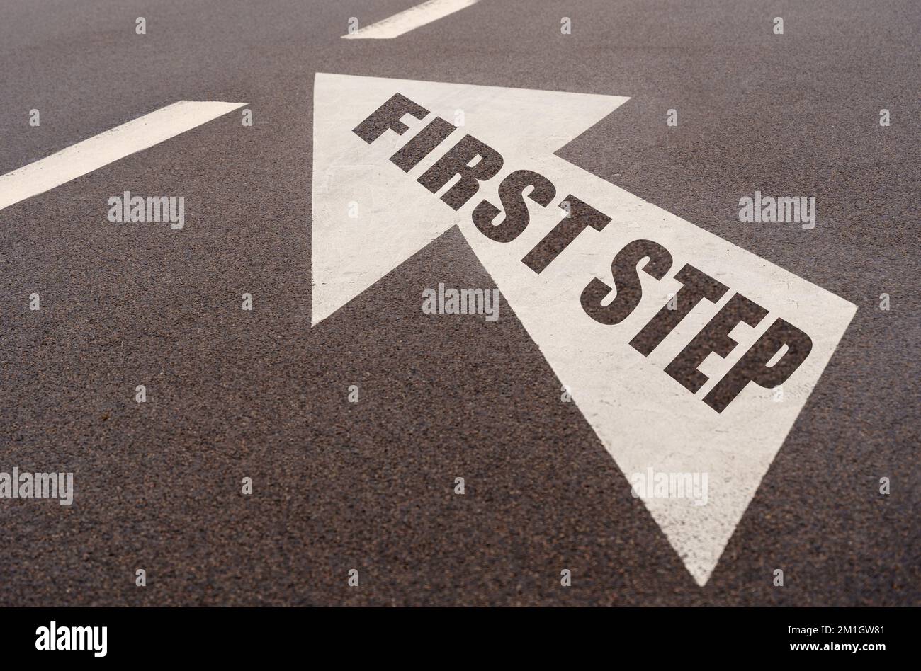 Business and finance concept. Markings and an arrow with the ...