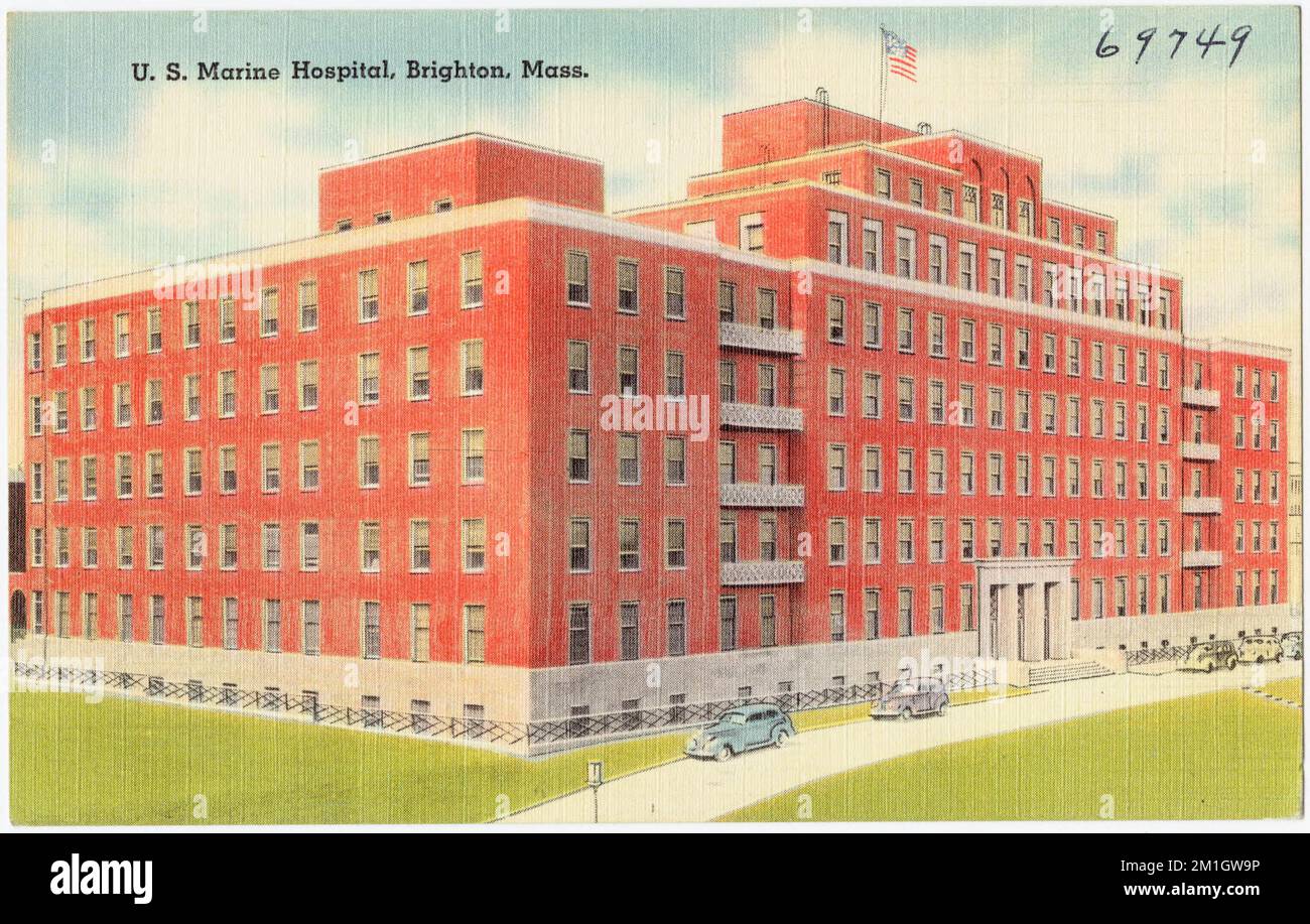 U. S. Marine Hospital, Brighton, Mass. , Hospitals, Tichnor Brothers ...