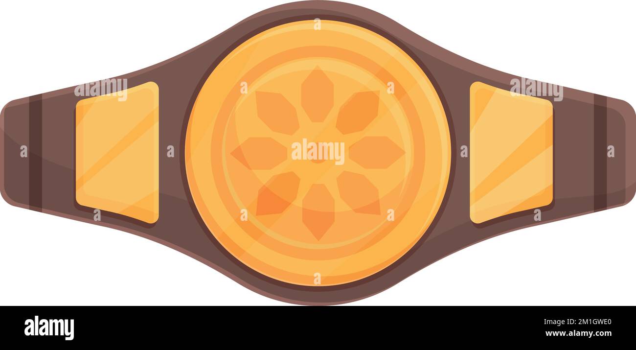 World gold belt icon cartoon vector. Boxing sport. Arena award Stock ...