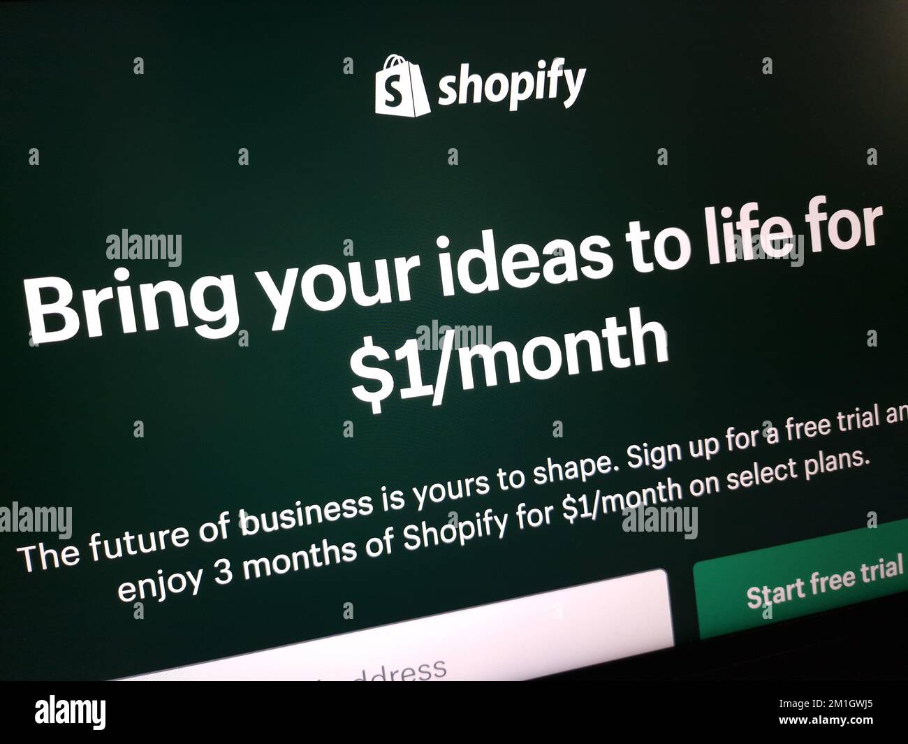 KONSKIE, POLAND - December 12, 2022: Shopify website displayed on ...