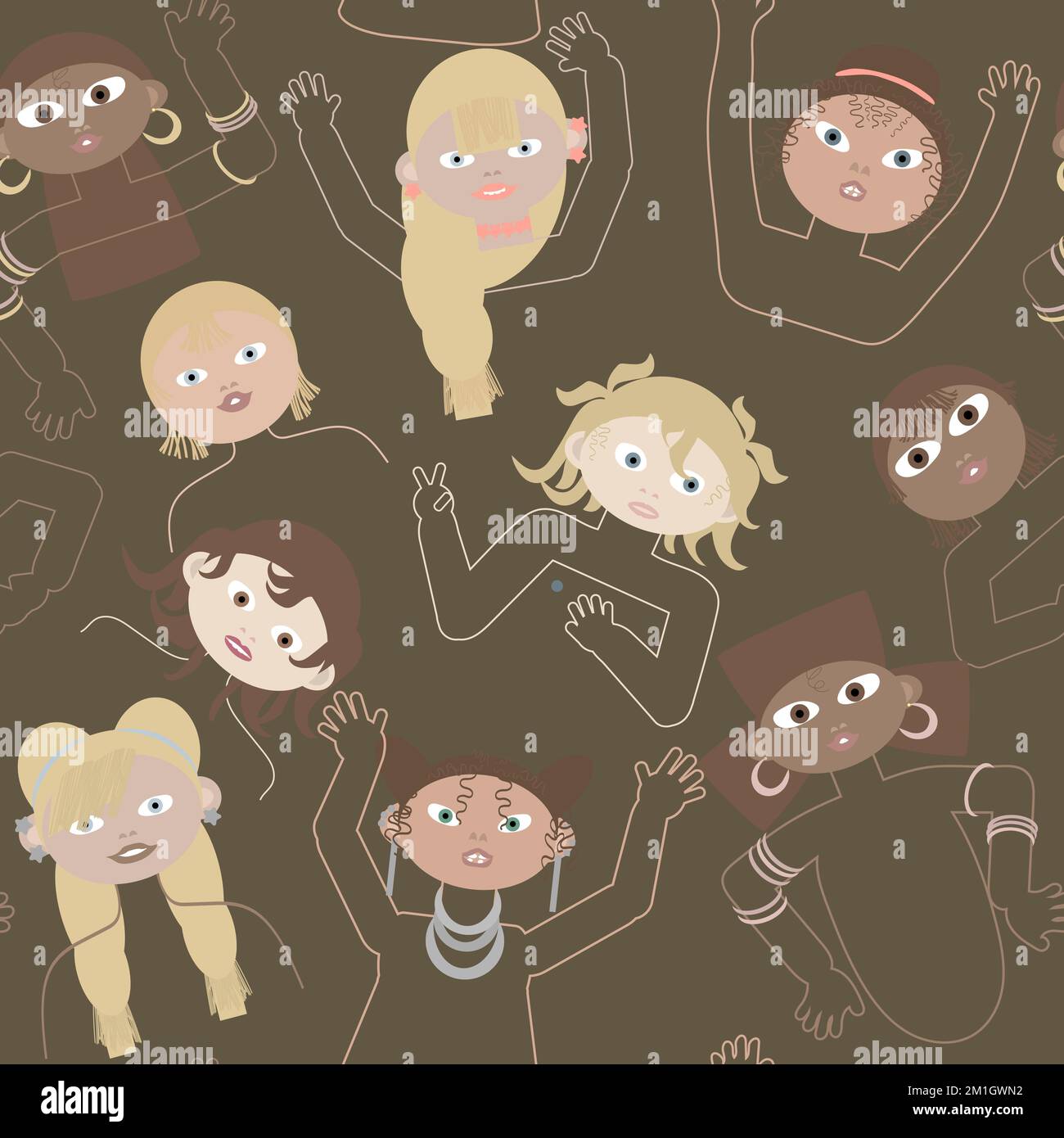 Girls without clothes or underwear Stock Vector Images - Alamy