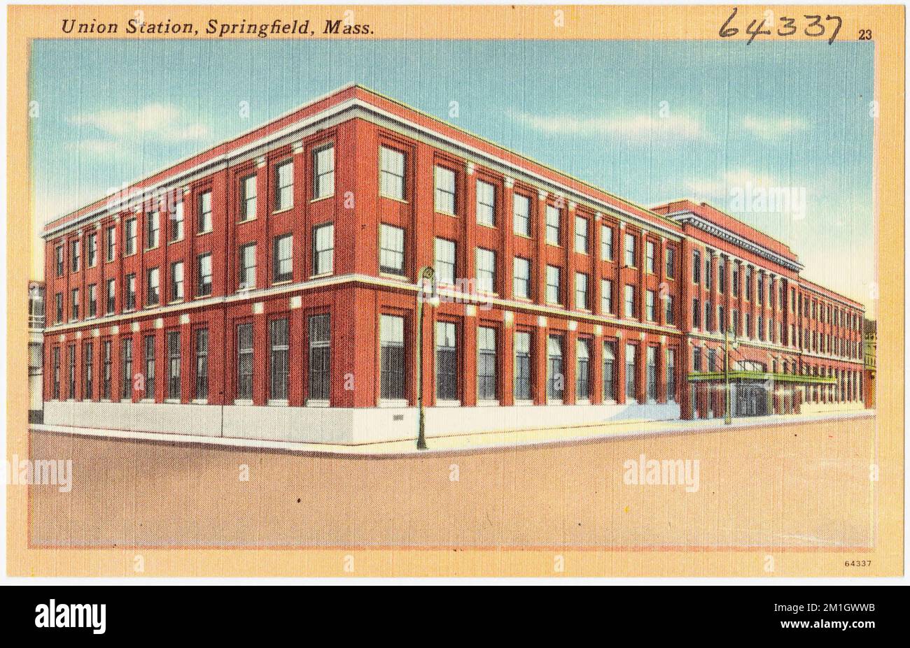 Union Station, Springfield, Mass. , Railroad stations, Tichnor Brothers ...