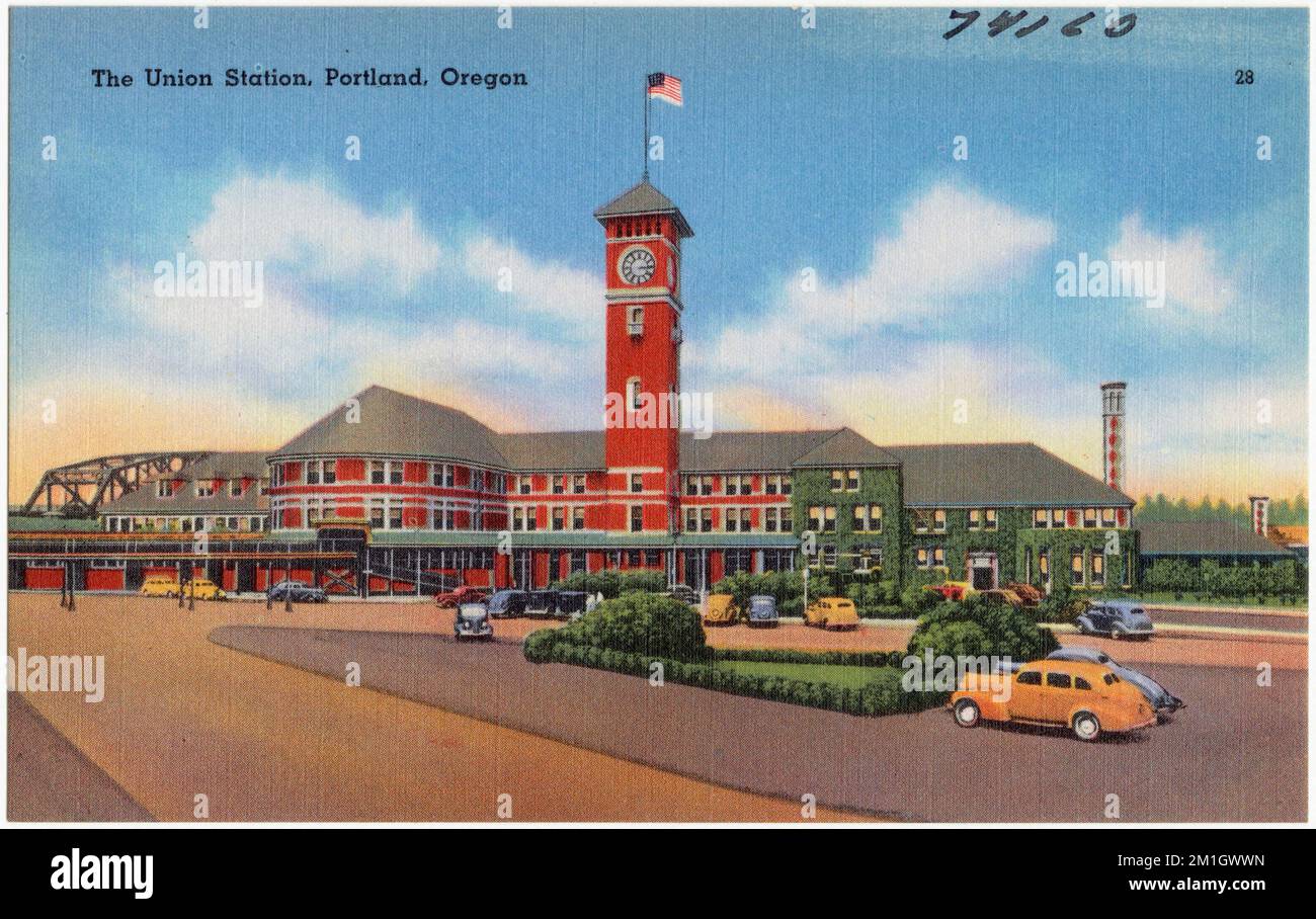 The Union Station, Portland, Oregon , Railroad stations, Tichnor ...