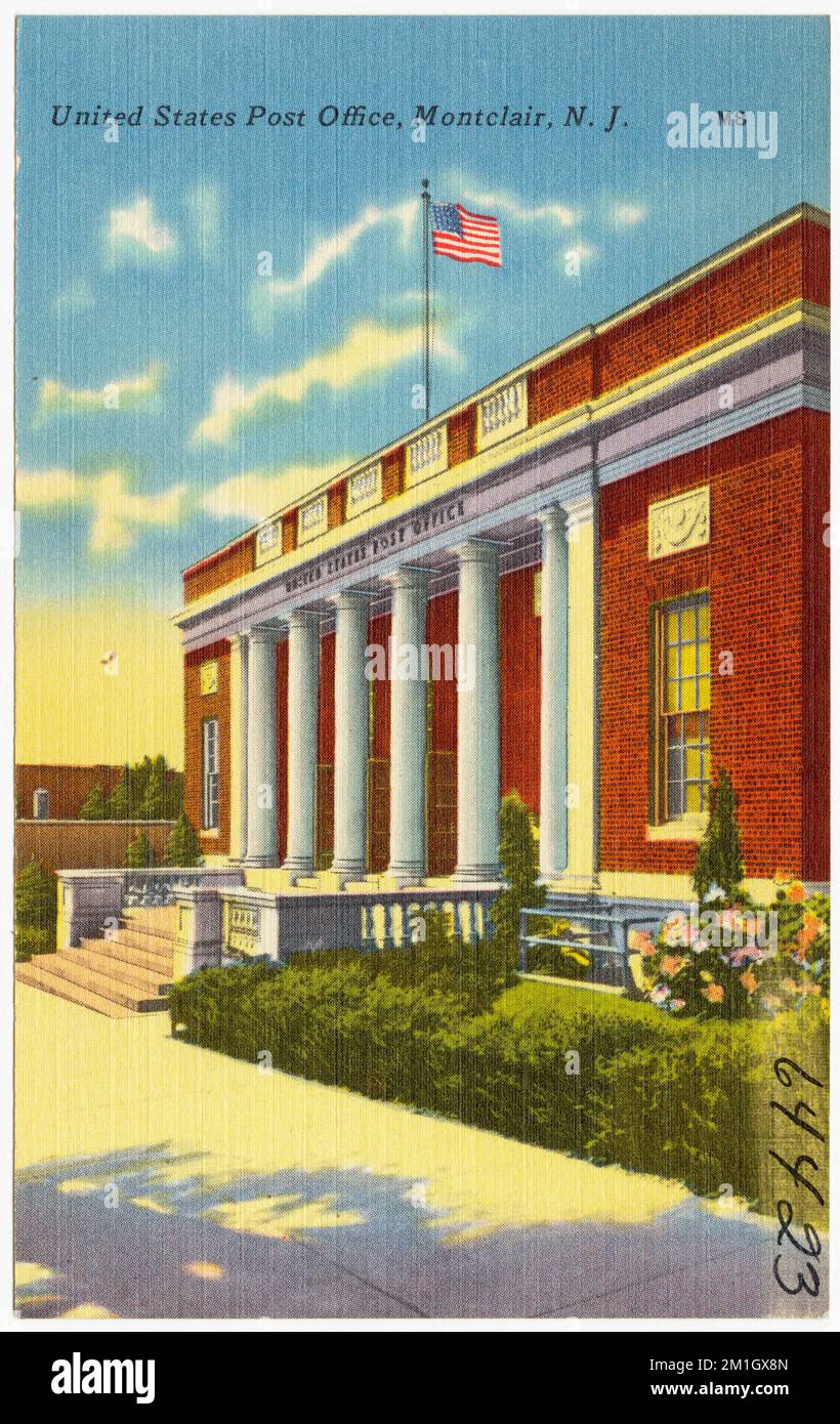 United States Post Office, Montclair, N. J. , Post offices, Tichnor ...
