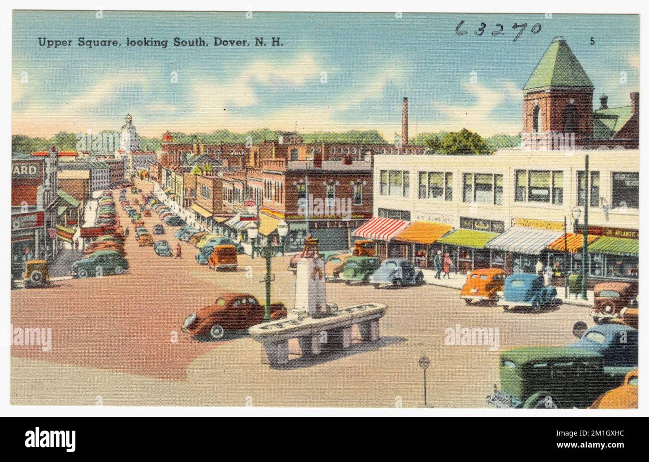 Upper Square, looking south, Dover, N.H. , Cities & towns, Tichnor ...
