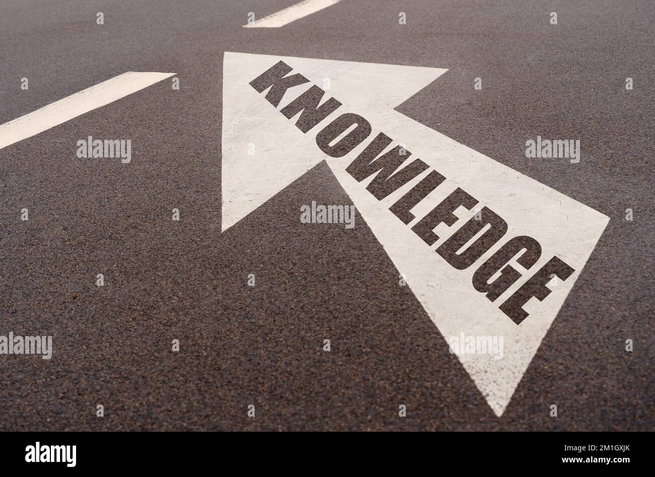 Business and finance concept. Markings and an arrow with the ...