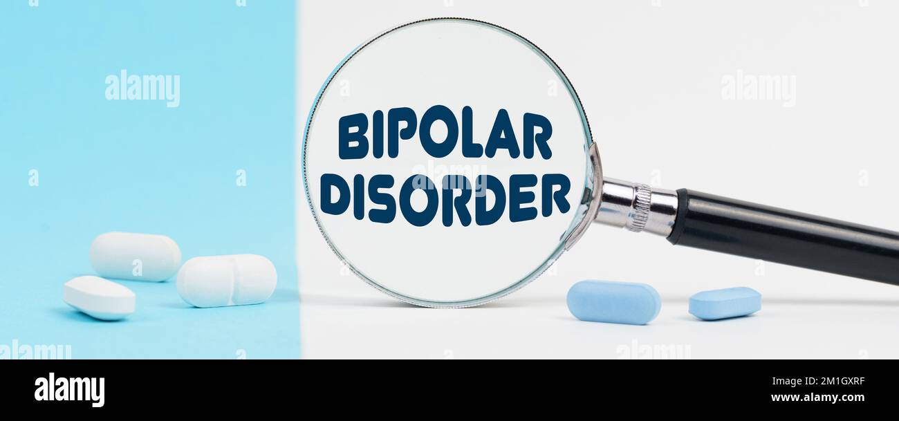 Medicine and health concept. On a blue and white background, there are ...