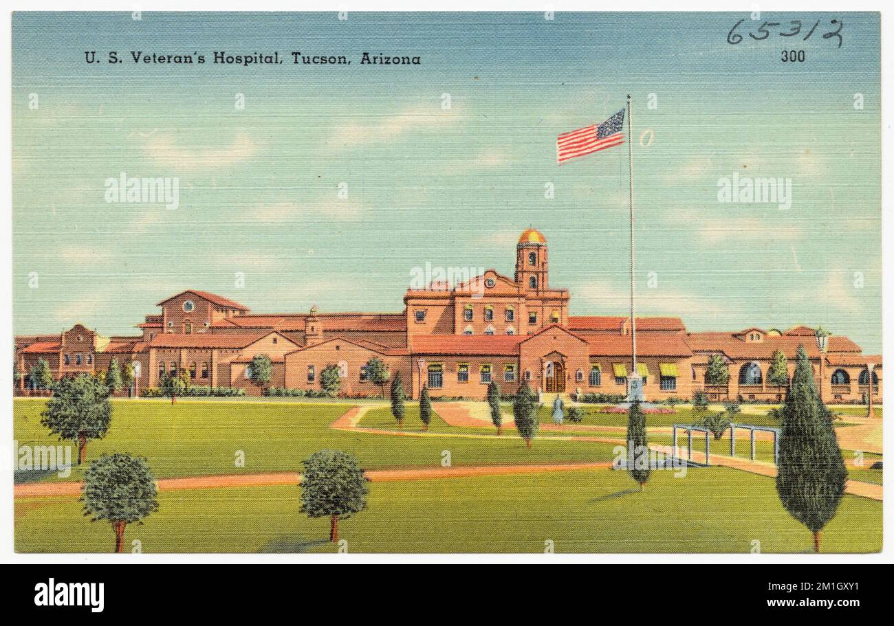 U.S. Veteran's Hospital, Tucson, Arizona , Hospitals, Tichnor Brothers ...