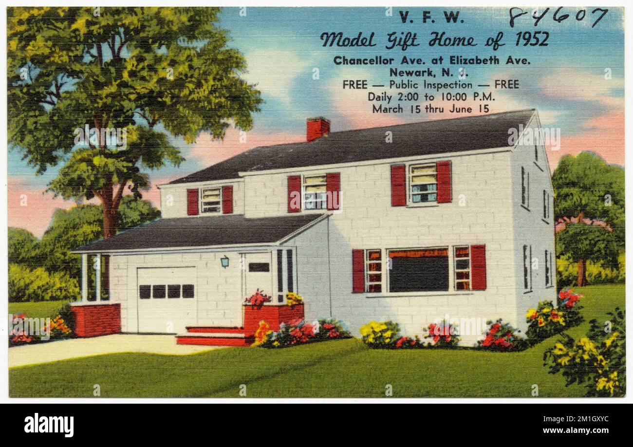 V. F. W. model gift home of 1952, Chancellor Ave. at Elizabeth Ave ...