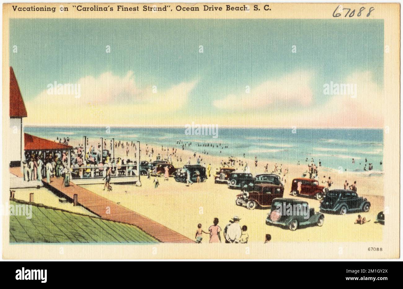 Vacationing on 'Carolina's finest strand', Ocean Drive Beach, S. C ...