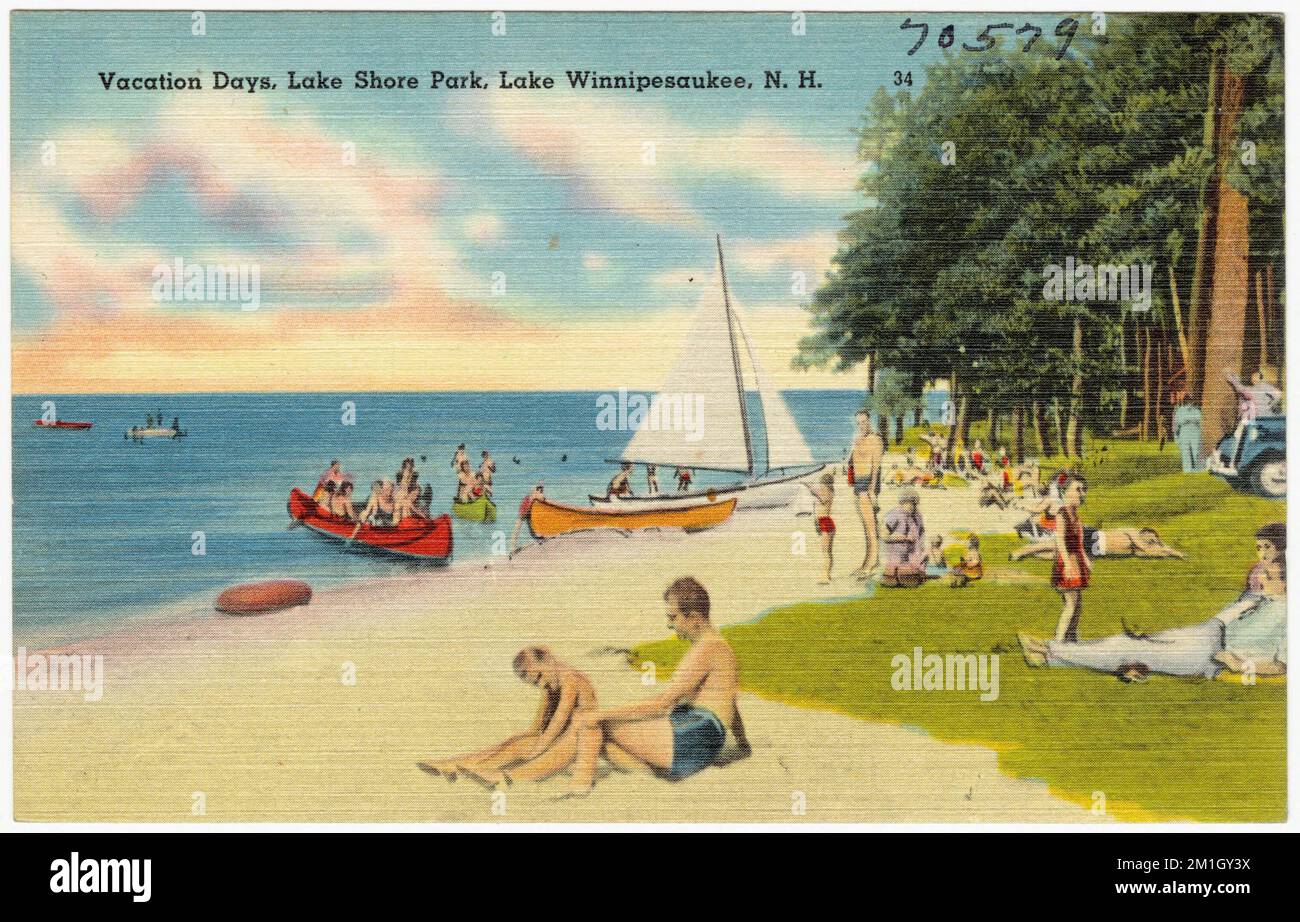 Vacation days, Lake Shore Park, Lake Winnipesaukee, N.H. , Lakes ...