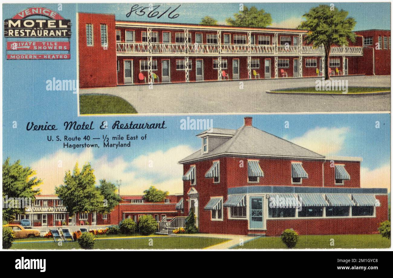 Venice Motel & Restaurant, U. S. Route 40 -- 1/2 mile east of ...