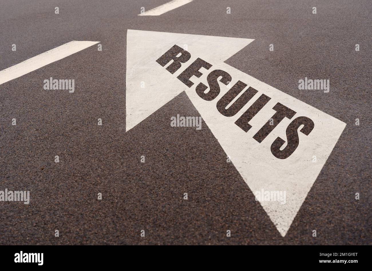 Business and finance concept. Markings and an arrow with the ...
