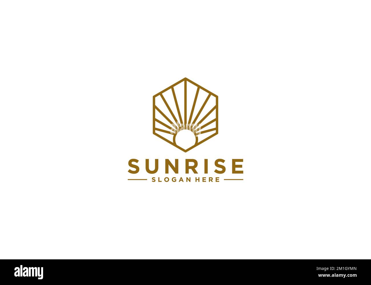 A vector of sunrise logo template in white background Stock Vector ...