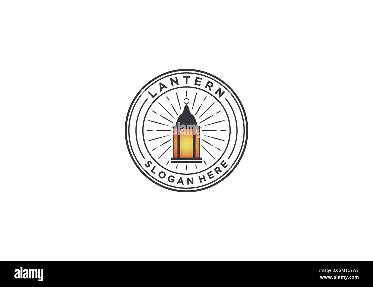 A vector of lantern logo template in white background Stock Vector ...