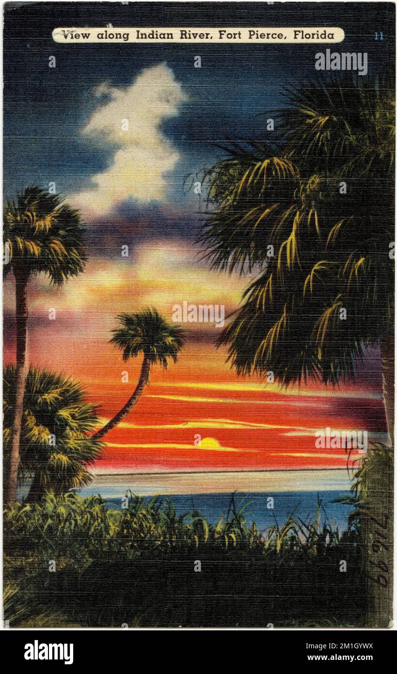 View along Indian River, Fort Pierce, Florida , Rivers, Tichnor ...