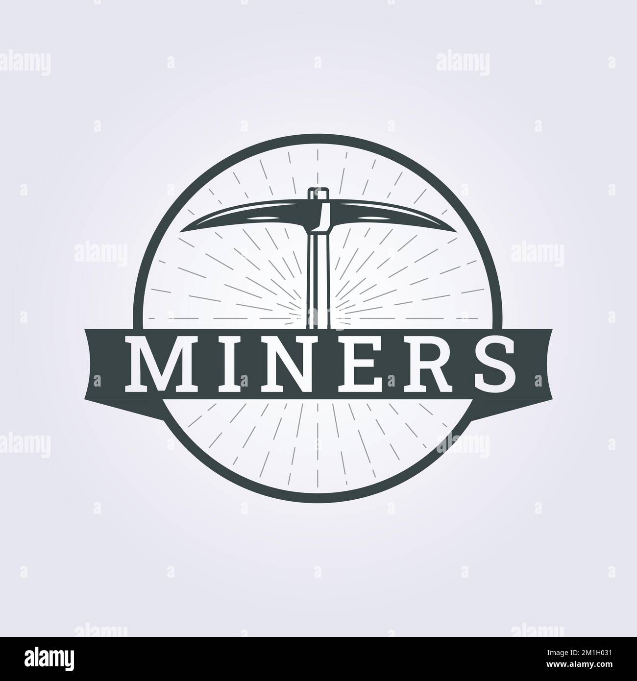 A vector of the miners logo template in white background Stock Vector ...