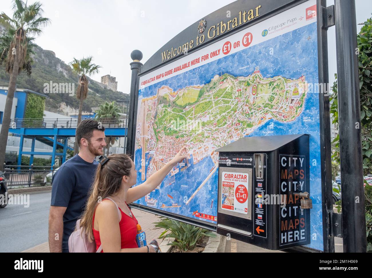 Map of gibraltar hi-res stock photography and images - Alamy