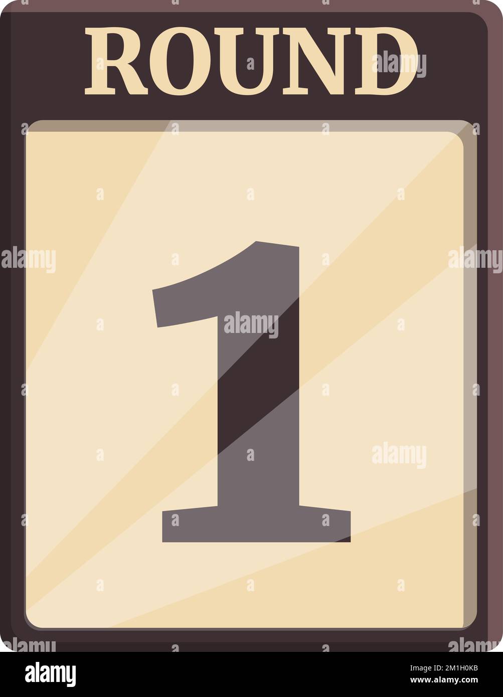 Boxing round 1 icon cartoon vector. Champion box. Glove match Stock ...