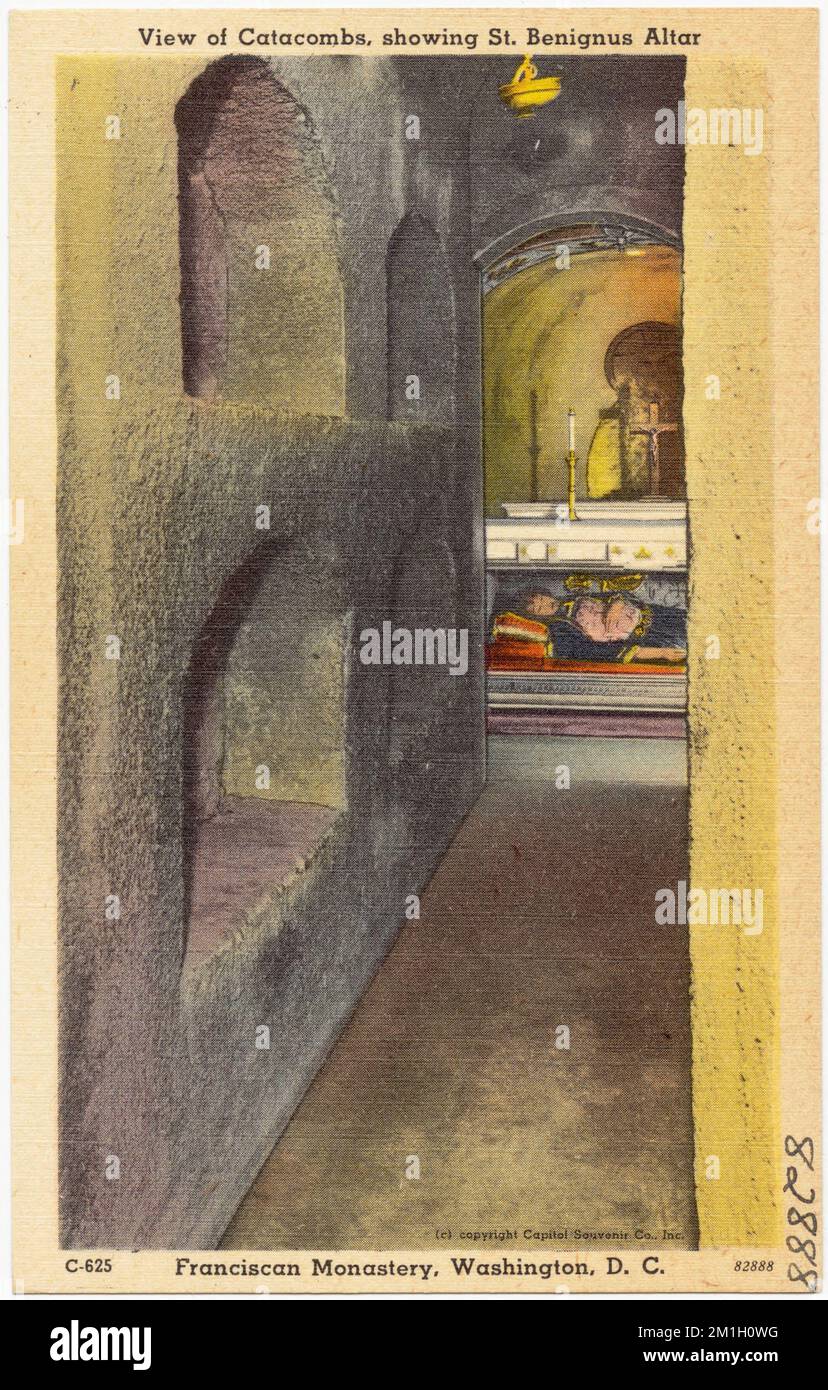 View of Catacombs, showing St. Benignus Altar, Franciscan Monastery ...