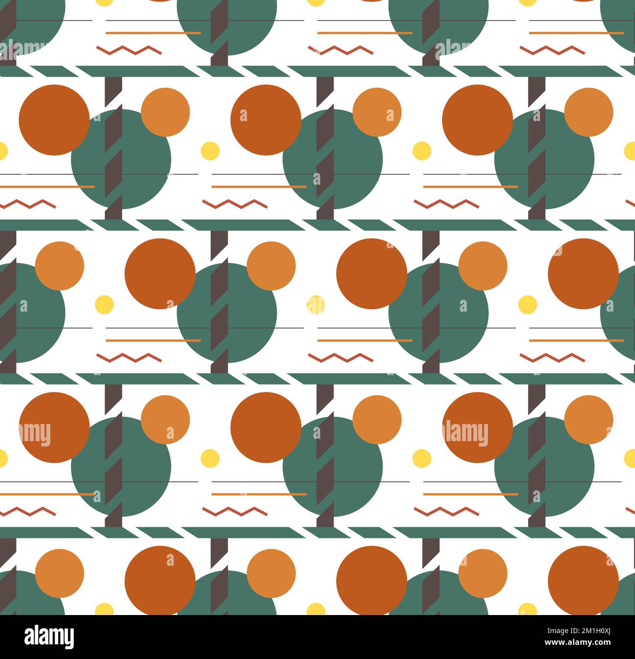 Seamless vector pattern made of cartoon trees Stock Vector Image & Art ...