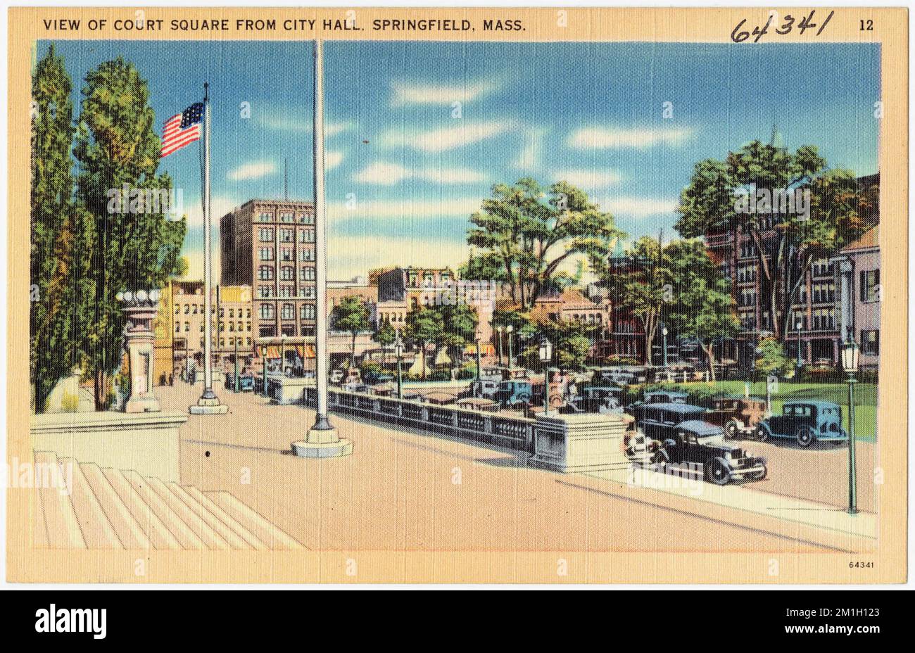 View of Court Square from city hall, Springfield, Mass. , Cities ...