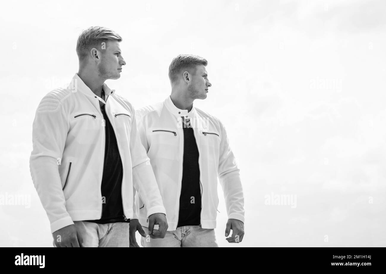 similar appearance. family relations and friendship. men friends. two ...