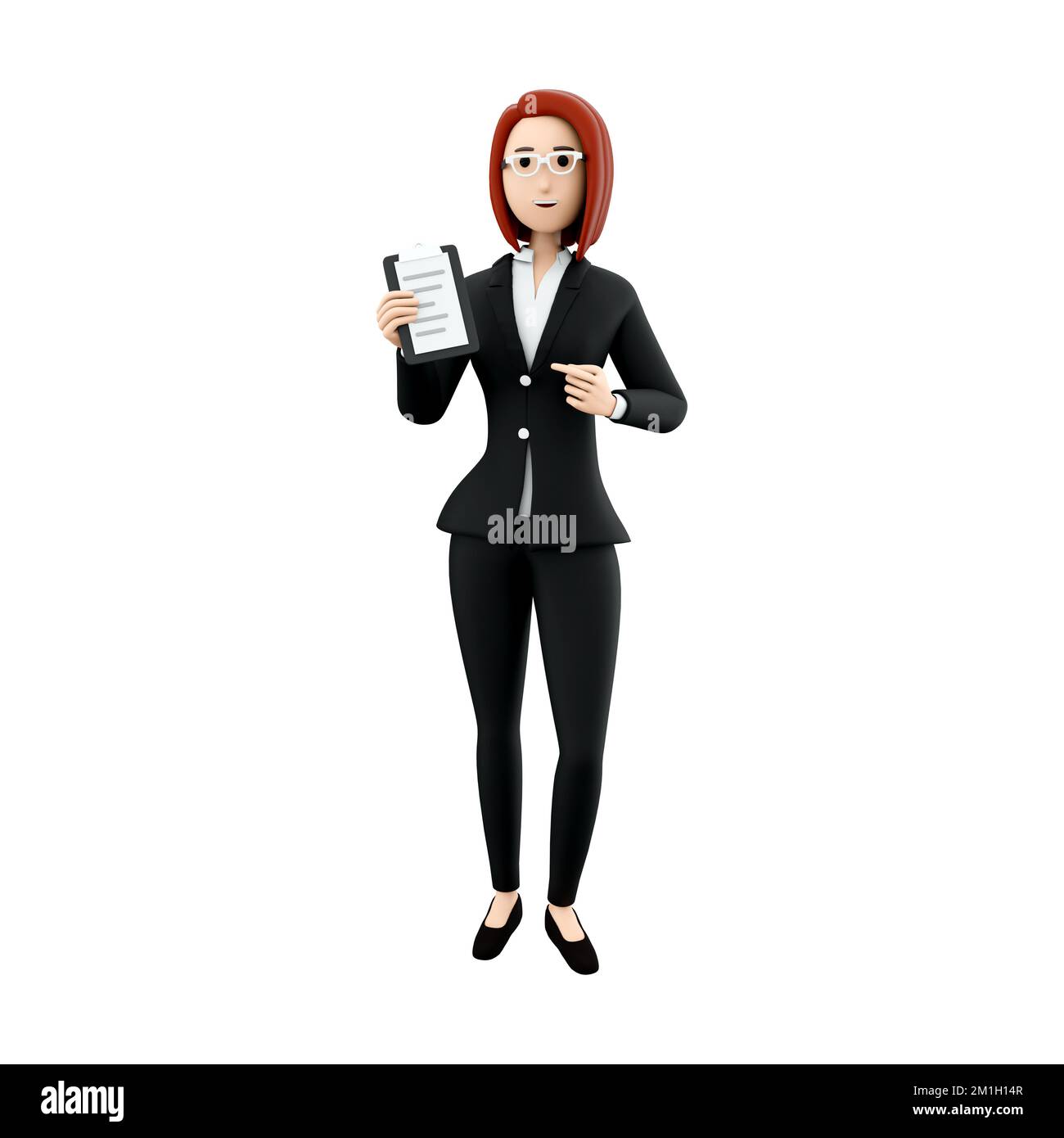 3d woman making schedule. 3d rendering business woman. 3d render woman ...