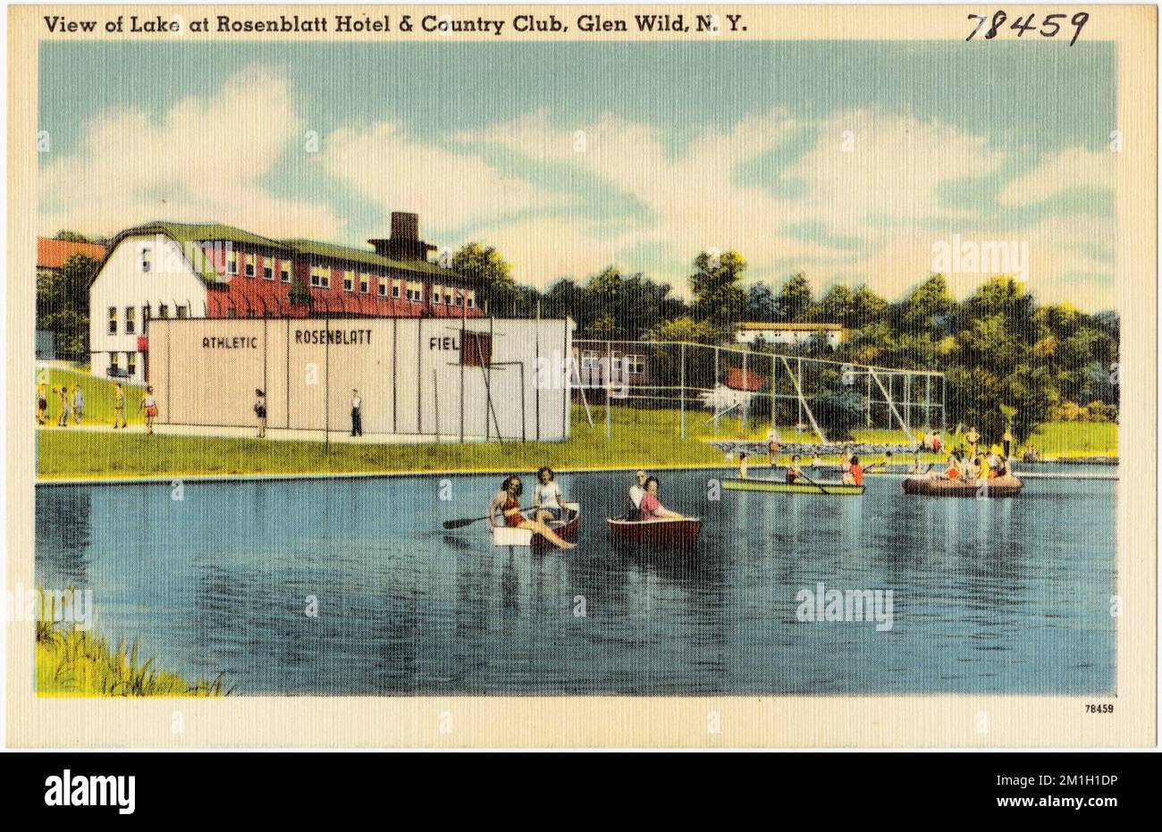 View of lake at Rosenblatt Hotel & Country Club, Glen Wild, N. Y ...