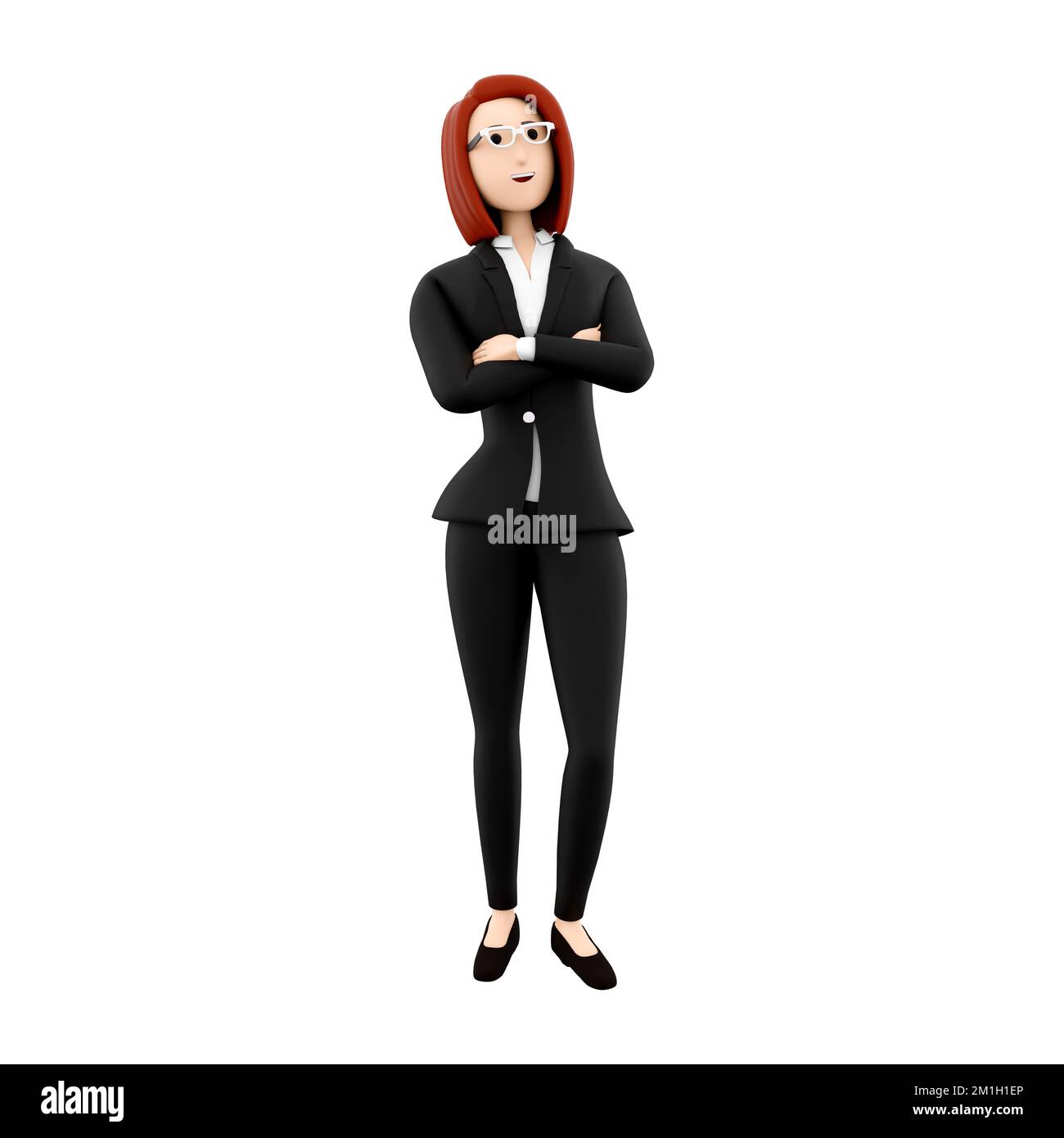 3d render businesswoman walking. 3d rendering woman standing. 3d render ...